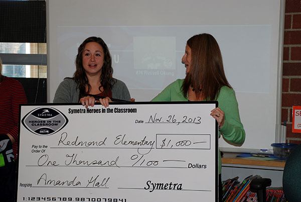 Redmond elementary's Amanda Hall named 'Symetra Hero in the Classroom ...