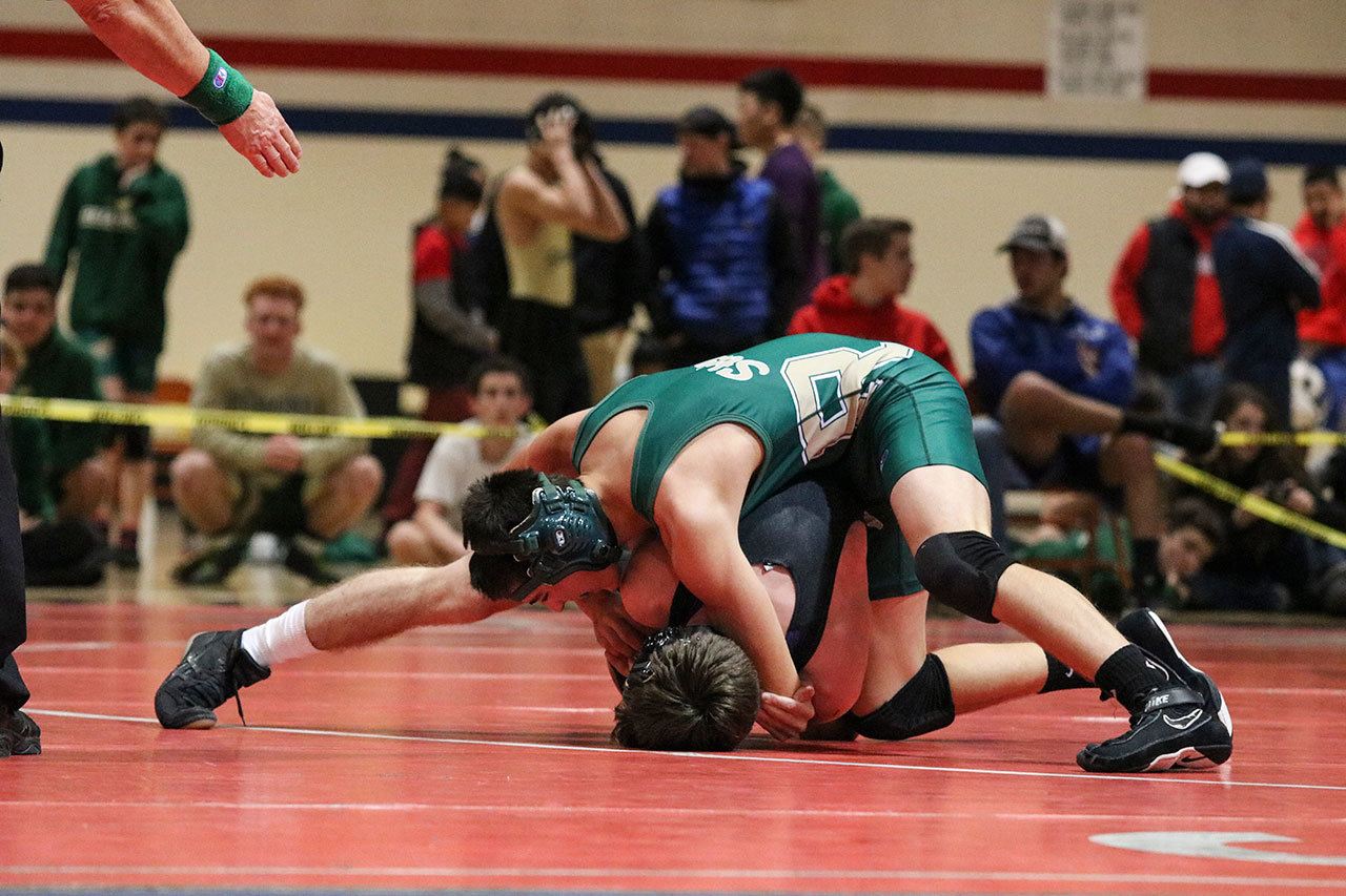 Redmond boys wrestling grabs 3A KingCo tourney title; Mustang girls win ...